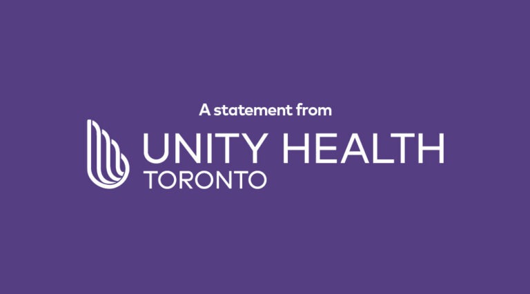A statement from Unity Health Toronto on winter, homelessness and the ...