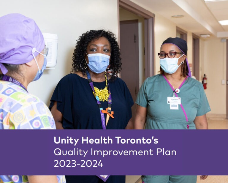 Improving Care at Unity Health: 2023-24 Quality Improvement Plan ...